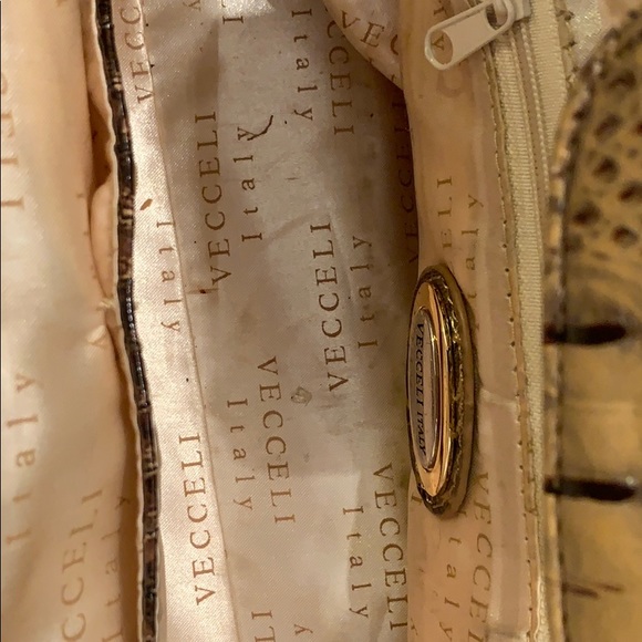 Vecceli Italy | Bags | Italian Genuine Crocodile Embossed Leather Purse ...
